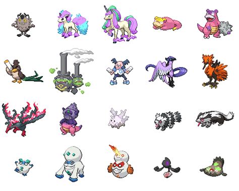 Galarian Form Sprites By Leparagon On Deviantart