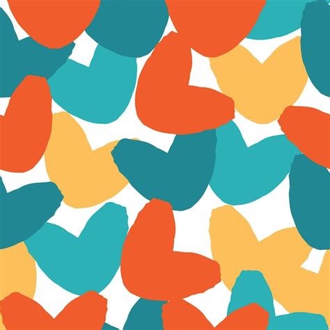 Premium Photo Seamless Pattern Multicolored Hearts