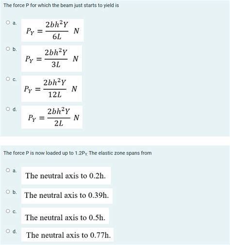Solved A Solid Rectangular Beam Of Width B Depth H And Chegg