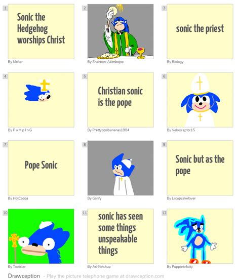 Sonic The Hedgehog Worships Christ Drawception
