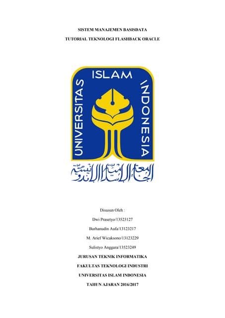 Teknologi Flashback Pada Oracle Pdf
