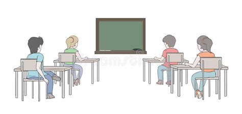 Desenho Em Sala De Aula Ilustração Do Vetor Ilustração De Faculdade