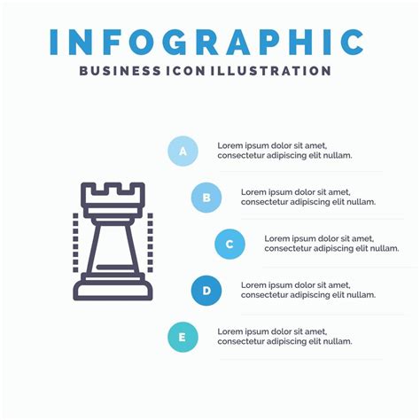 Entertainment Games King Sports Blue Infographics Template 5 Steps