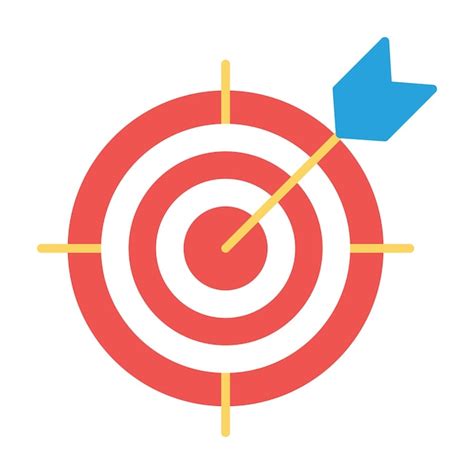 Premium Vector Nested Target Flat Illustration