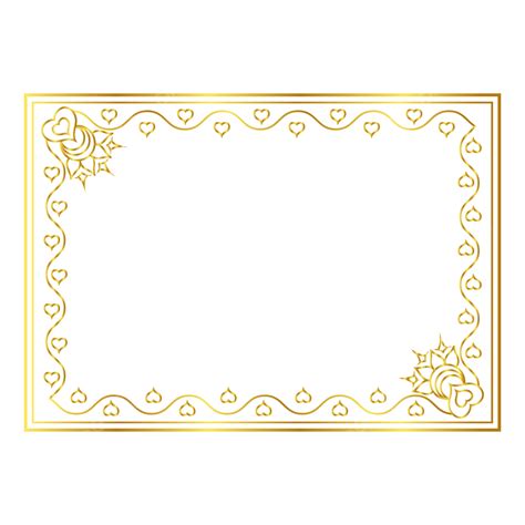 Vintage Border Frame Rectangle Gold