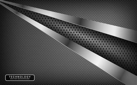 3d Grey Techno Abstract Background Overlap Layer On Dark Space With