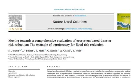 Moving Towards A Comprehensive Evaluation Of Ecosystem Based Disaster Risk Reduction The