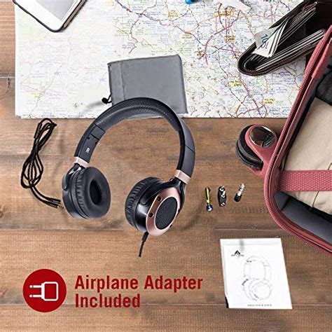 Active Noise Canceling Headphones With Microphone And Airplane Adapter Folding And Lightweight