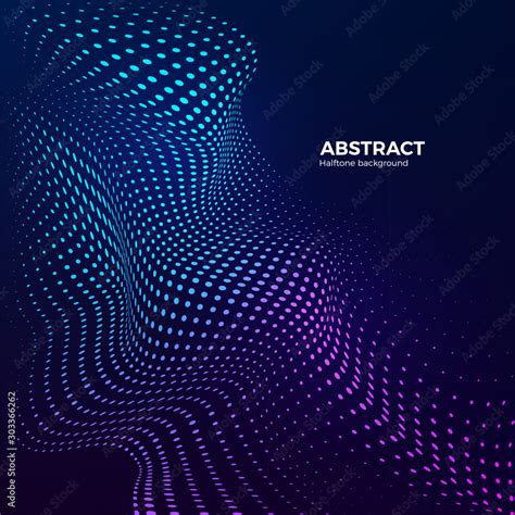 Halftone Design Element Motion Effect For Music Design Or Sport Abstract Colorful Halftone