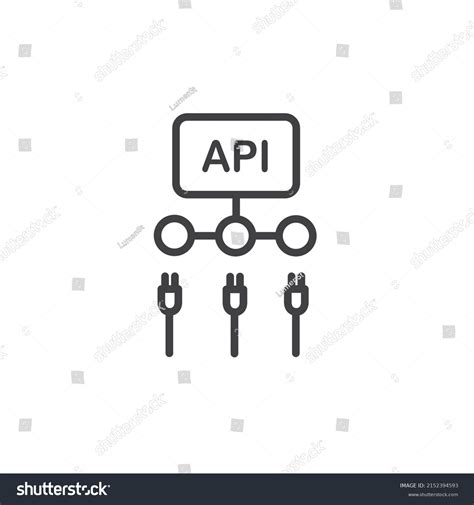 api vector icon application programming interface stock vector royalty