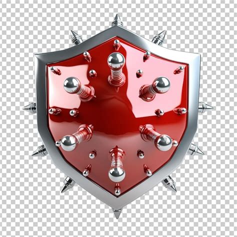 Premium Psd Shield Protecting Virus To Enter Concept