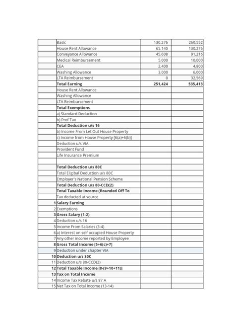 Tax Simulator Pdf Income Tax Tax Deduction