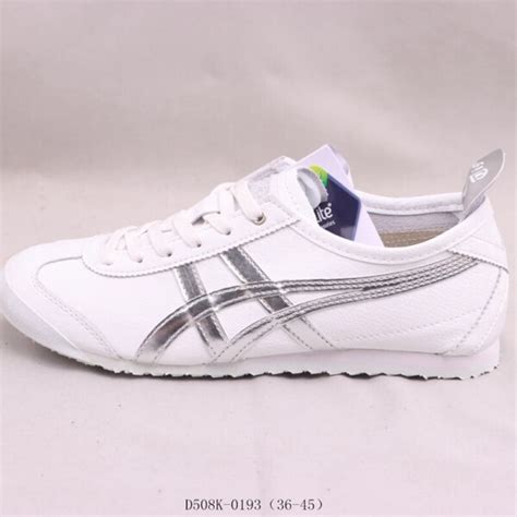 아식스 Onitsuka Tiger Mexico 66 운동화 은색 은빛 D508k 0193 위핑