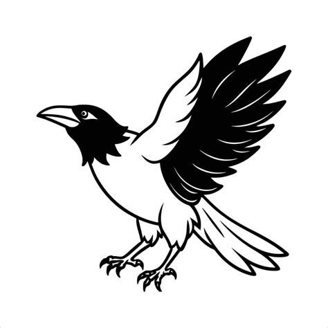 Crow Wings Spread 54786542 Vector Art At Vecteezy