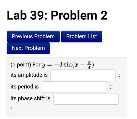 Solved Lab 39 Problem 1 Previous Problem Problem List Next