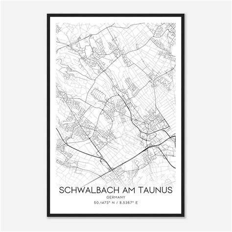 Custom Schwalbach Germany Map Poster Mapmory
