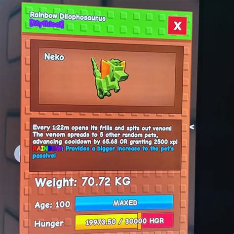 Huge Rainbow Dilo Game Item Gameflip