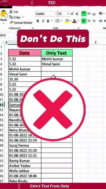 extract text from data in excel 😲😱🔥 excel for fresher excel exceltips