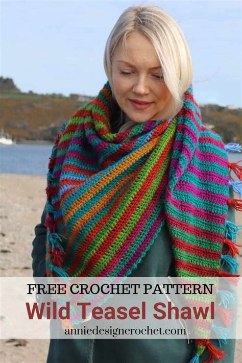 Wild Teasel Shawl Free Crochet Pattern Annie Design Crochet Crochet Shawl Pattern Free