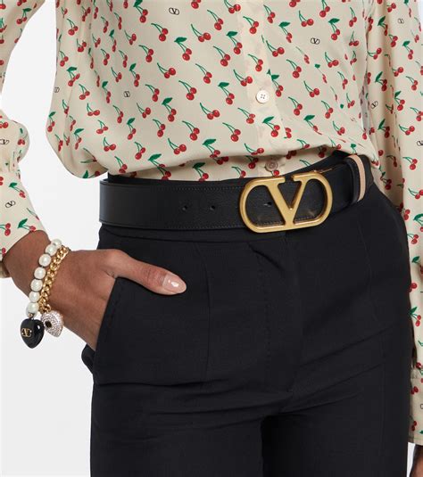 Vlogo 40 Reversible Leather Belt In Black Valentino Garavani Mytheresa