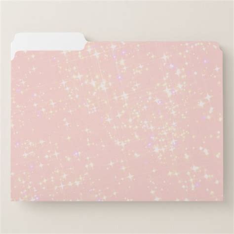 Chic Girly Pale Pink Glitter File Folder