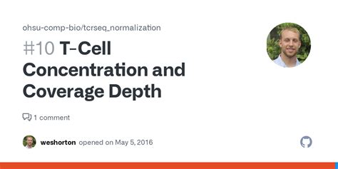 T Cell Concentration And Coverage Depth · Issue 10 · Ohsu Comp Biotcrseqnormalization · Github