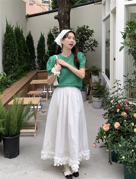 앙또드 당일출고 우호호 캉캉 플레어스커트 봄 여름 가을 A라인 레이스 밴딩 화이트 햅번 롱 스커트 치마