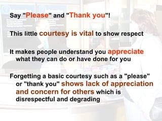 Professional Etiquette At The Workplace Ppt