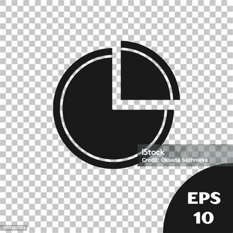 투명 한 배경에 격리 된 검은 색 원형 차트 인포 그래픽 아이콘입니다 다이어그램 차트 기호입니다 벡터 일러스트레이션 0명에 대한 스톡 벡터 아트 및 기타 이미지 Istock