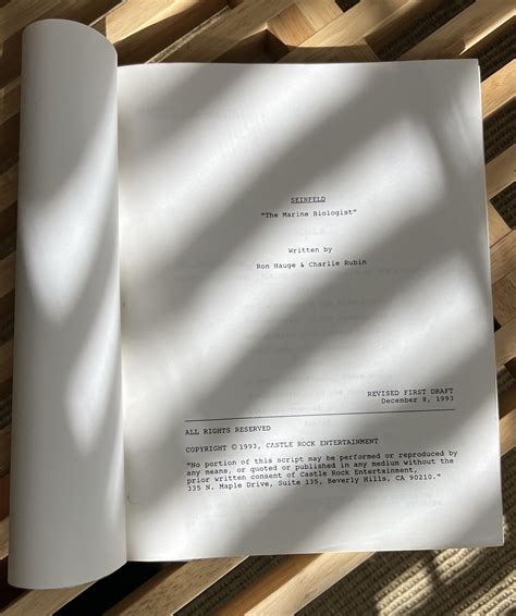 My Dad Has An Original Copy Of A Script For The Marine Biologist R My Dad Has An Original Copy Of A Script For The Marine Biologist R