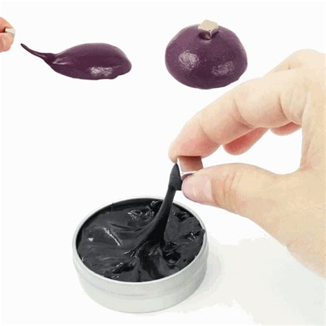 어린이와 성인을위한 Diy 자석 퍼티 점토 점액 스트레스 감속기 안티 불안 튀는 진흙 매직 클레이 교육 장난감 철 상자 크기 63x23cm 블랙