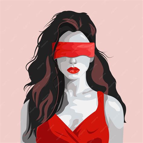 Premium Vector Sexy Young Woman With Dark Hair With A Bright Element