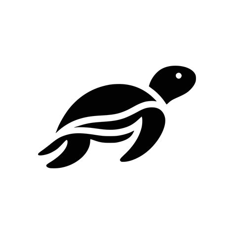 Turtle Iconography Flat Sign Representing Symbolism Of The Turtle