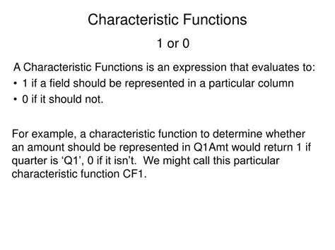 Ppt Characteristic Functions Powerpoint Presentation Free Download Id5573395