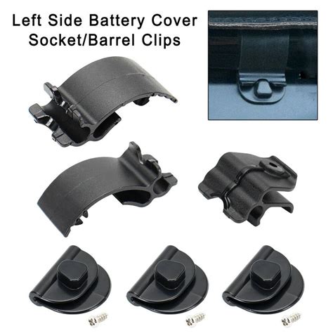 Left Side Battery Covers Socket Barrel Clips For Harley Sportster