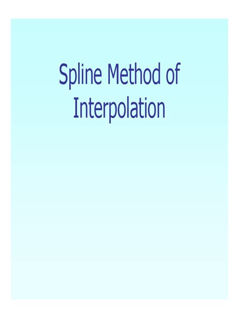 Pdf 6 04 Interpolasi Spline Sjk Dokumen Tips