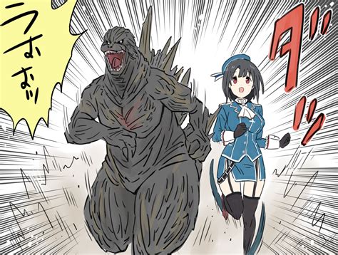 Takao Godzilla And Godzilla Kantai Collection And 3 More Drawn By