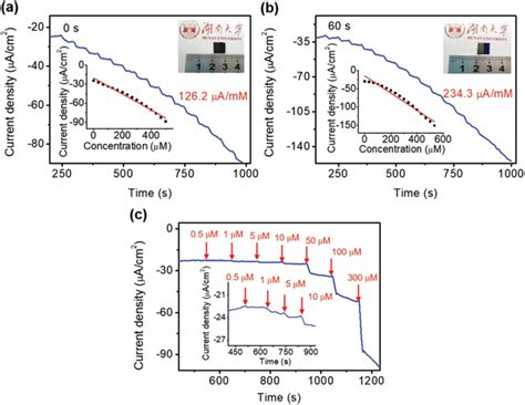 Current Density Time Jt Curves Of The Glucose Sensor With Conductive