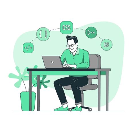 Ilustração Do Conceito De Programador Vetor Grátis