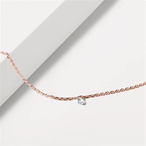Drilled Lab Grown Diamond Bracelet In Rose Gold Klenota