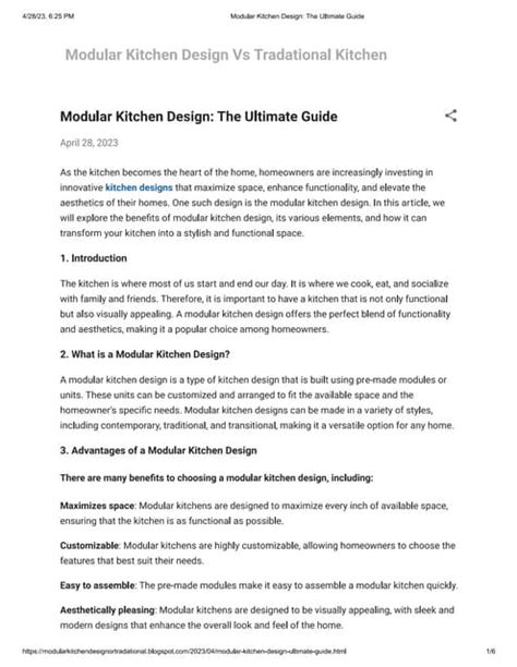 modular kitchen design pdf