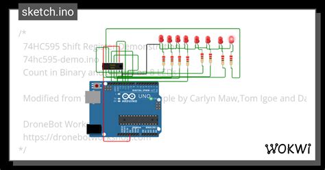 Arduino 8 Bit Leds Wokwi ESP32 STM32 Arduino Simulator