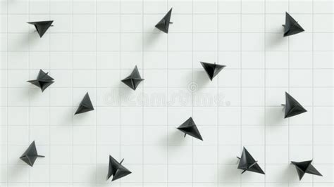 abstract explosion of black and white triangular shards stock image