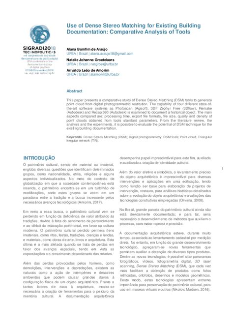 Pdf Use Of Dense Stereo Matching For Existing Building Documentation