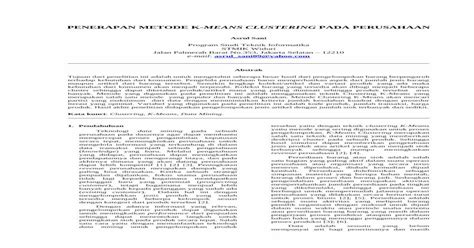Download Pdf Penerapan Metode K Means Clustering Pada · Proses