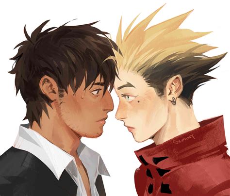 Vash The Stampede And Nicholas D Wolfwood Trigun Drawn By Gem1ny