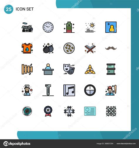 Thematic Vector Filled Line Flat Colors Editable Symbols Picture Camera
