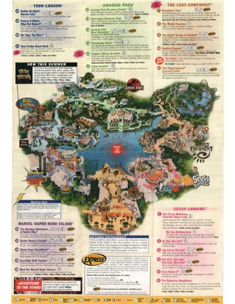 Universal Islands Of Adventure Map And Brochure 2024 1999