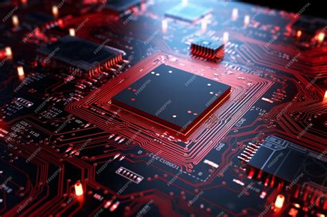 Premium Ai Image Technology Background Microchip On A Circuit Board