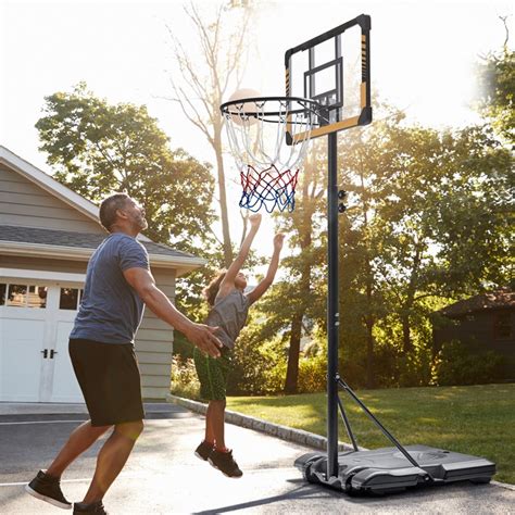 Yaheetech Height Adjustable Portable Metal Full Size Basketball Hoop